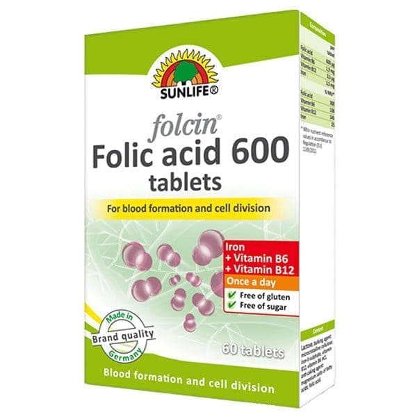 فولسین فولیک اسید 600 | Folcin Folic Acid 600 - داروخانه شفا مرکزی