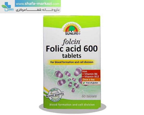 خرید و قیمت فولسین فولیک اسید 600 سان لایف - داروخانه شفا مرکزی ...